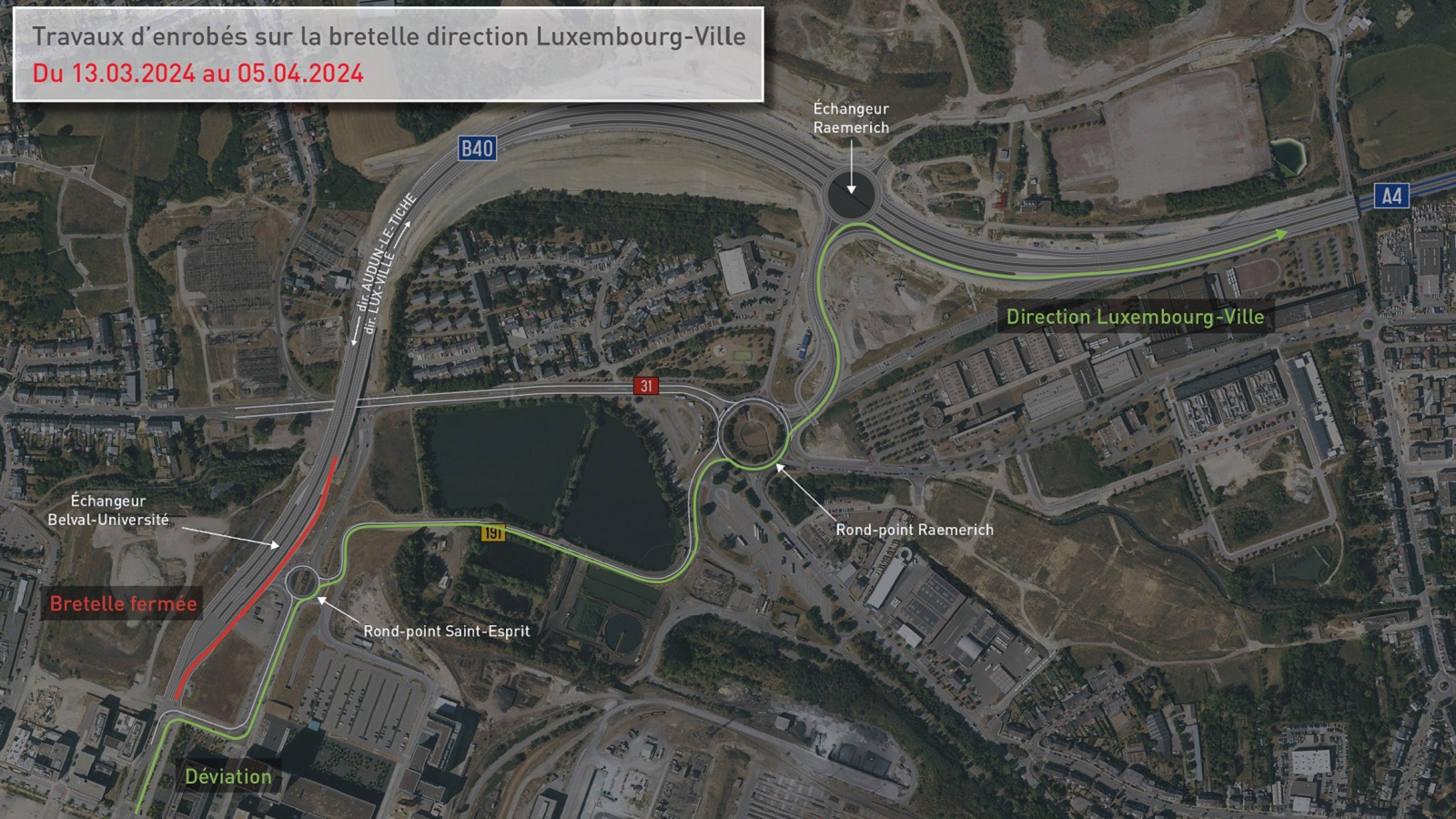 Travaux : la bretelle de l’échangeur Belval-Université bientôt fermée à ...